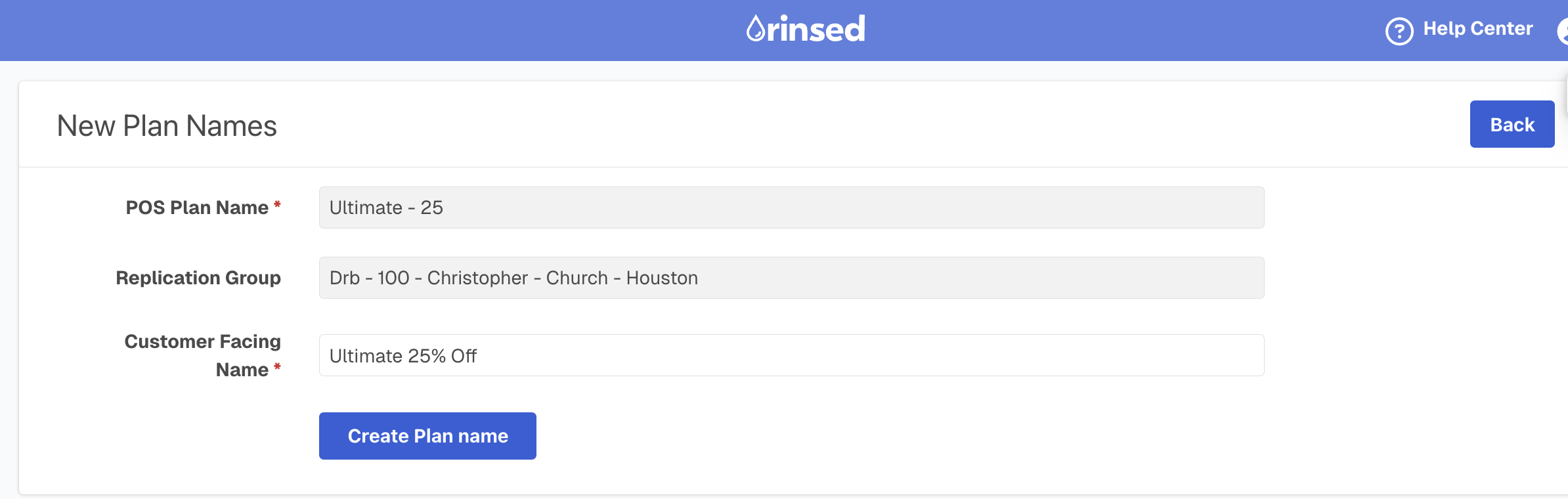 How to customize Plan Names – Rinsed