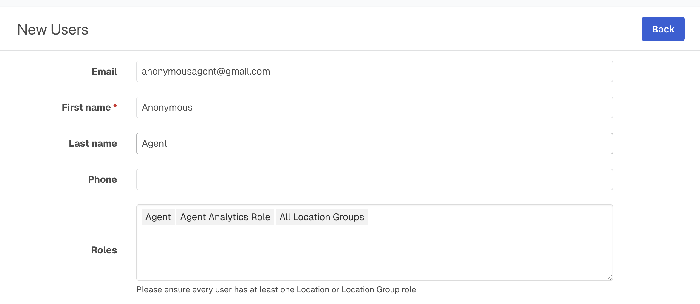 Adding a User and CRM User Roles – Rinsed